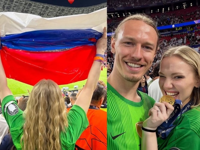 PSG star's wife bypasses stadium ban with 'plastic bag' Russian flag ...