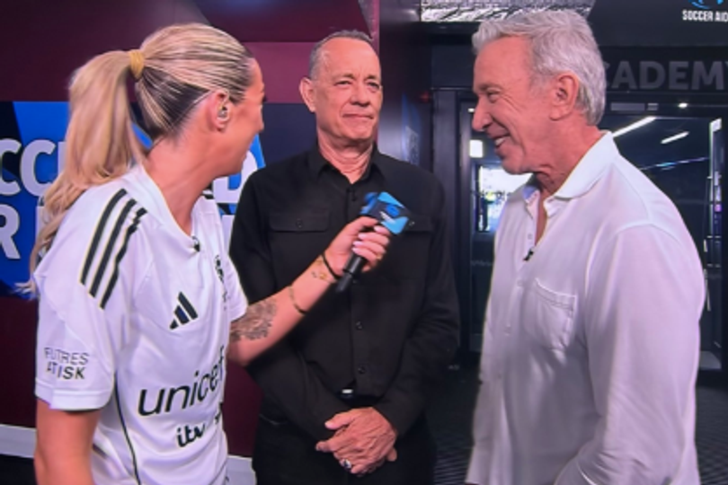 Tom Hanks caught up in swearing incident live on Soccer Aid moments ...