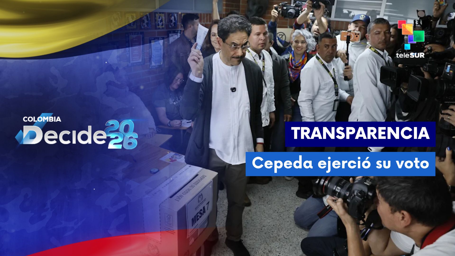 Candidato Iván Cepeda pide transparencia en las elecciones