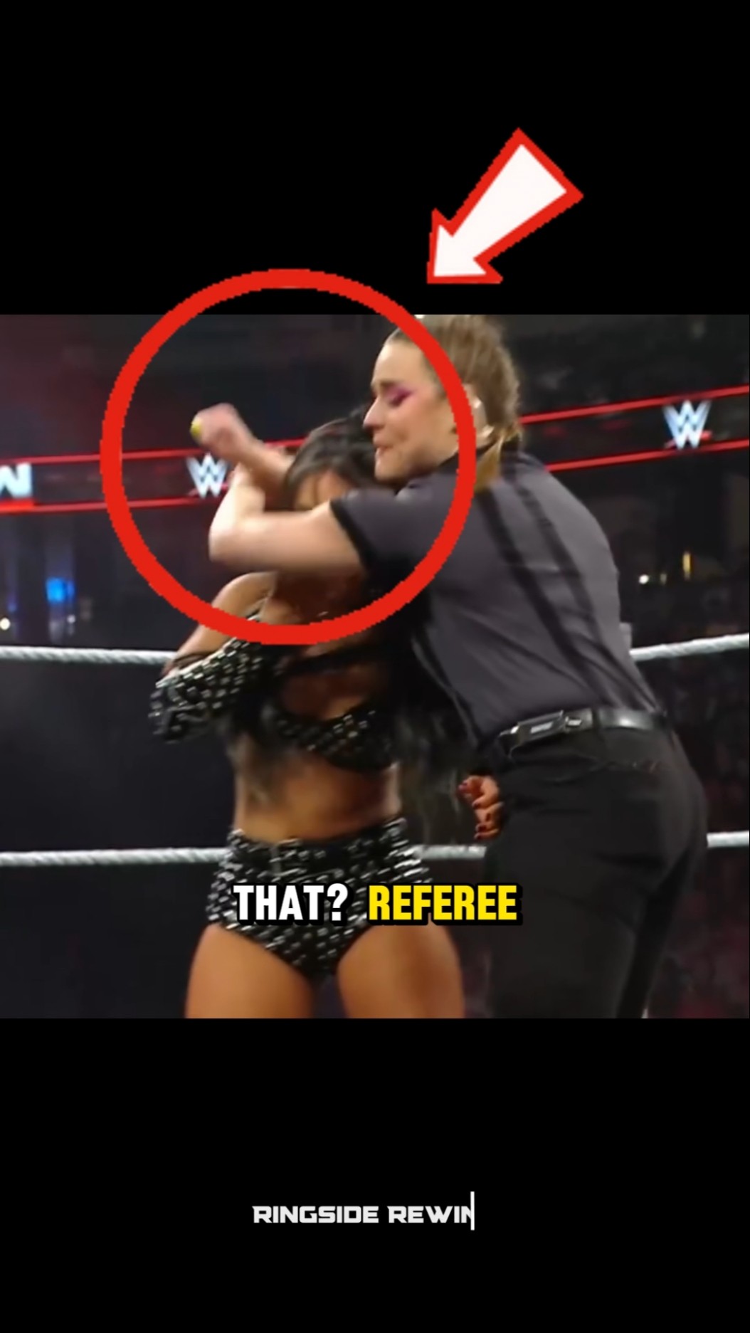 Did you catch that ref's X sign on RAW?