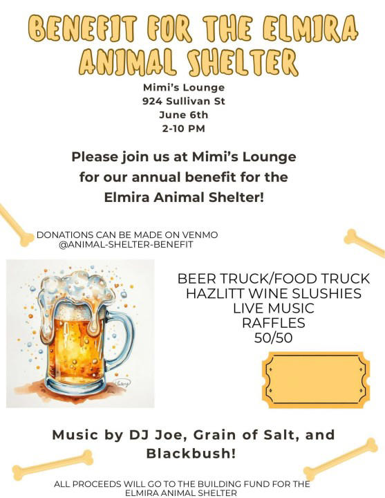 Mimi’s Lounge to host fundraiser for Elmira Animal Shelter