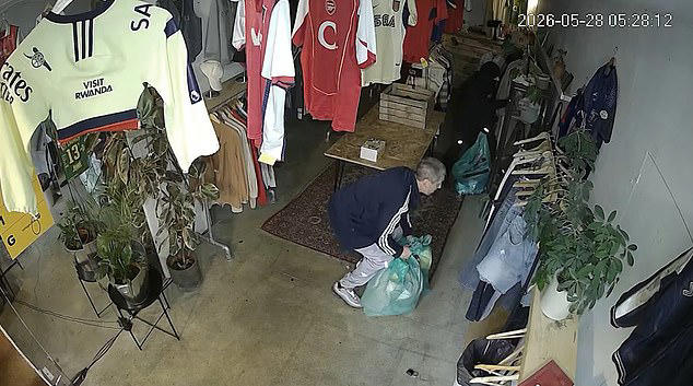 Moment thugs on bikes break into vintage store before stealing £6,200 ...