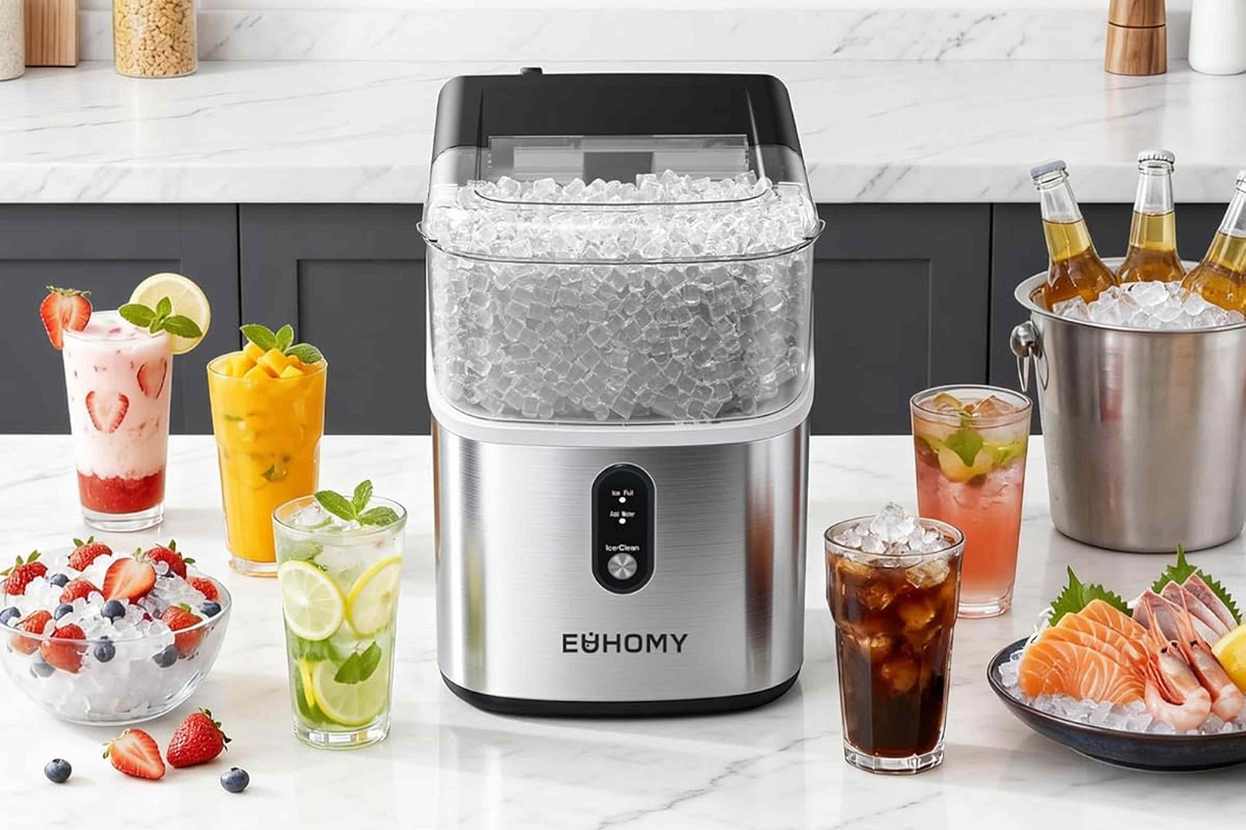 This nugget ice maker delivers perfect restaurant-style ice in minutes ...