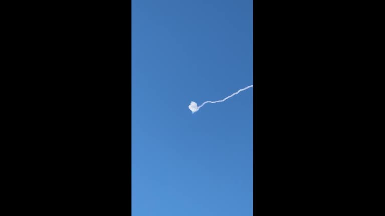 Interception and explosion seen in sky over northern Israel, following ...