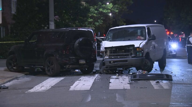 Man dead after crash pins him against car in South Philadelphia