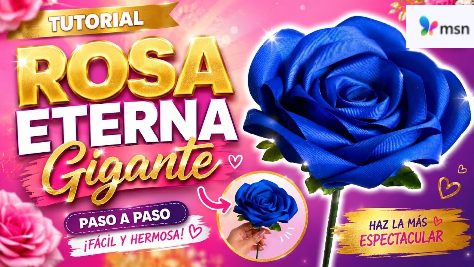 Cómo hacer una rosa eterna gigante fácil y elegante
