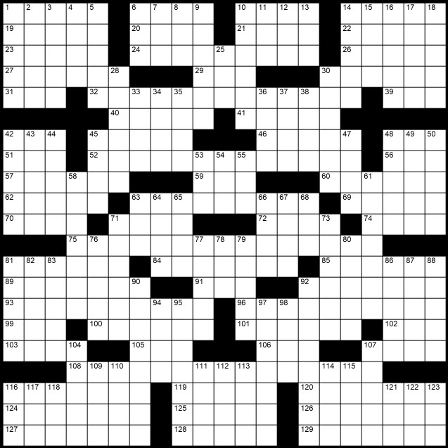 Solution to Evan Birnholz's May 31 crossword, 'After-school activities'