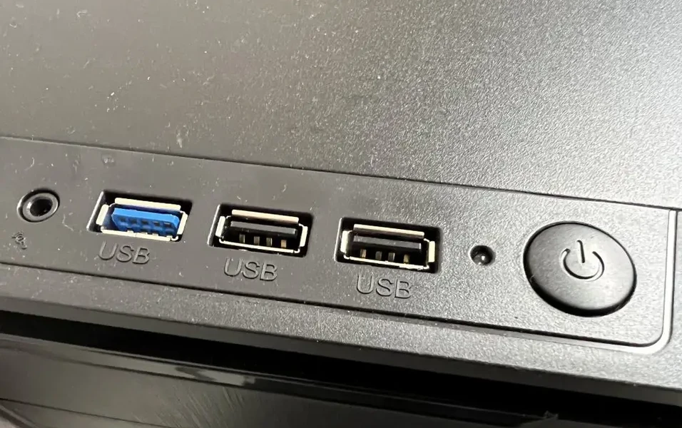 Teal USB ports offer twice the speed of blue ones