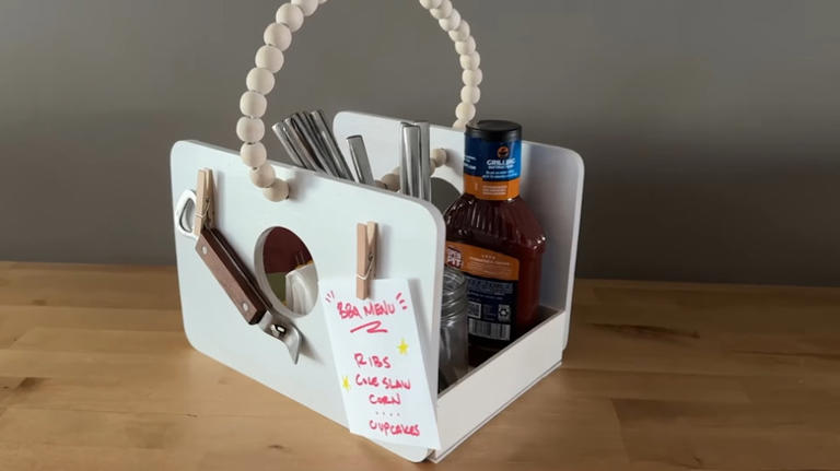 Turn affordable Dollar Tree items into the cutest DIY storage basket