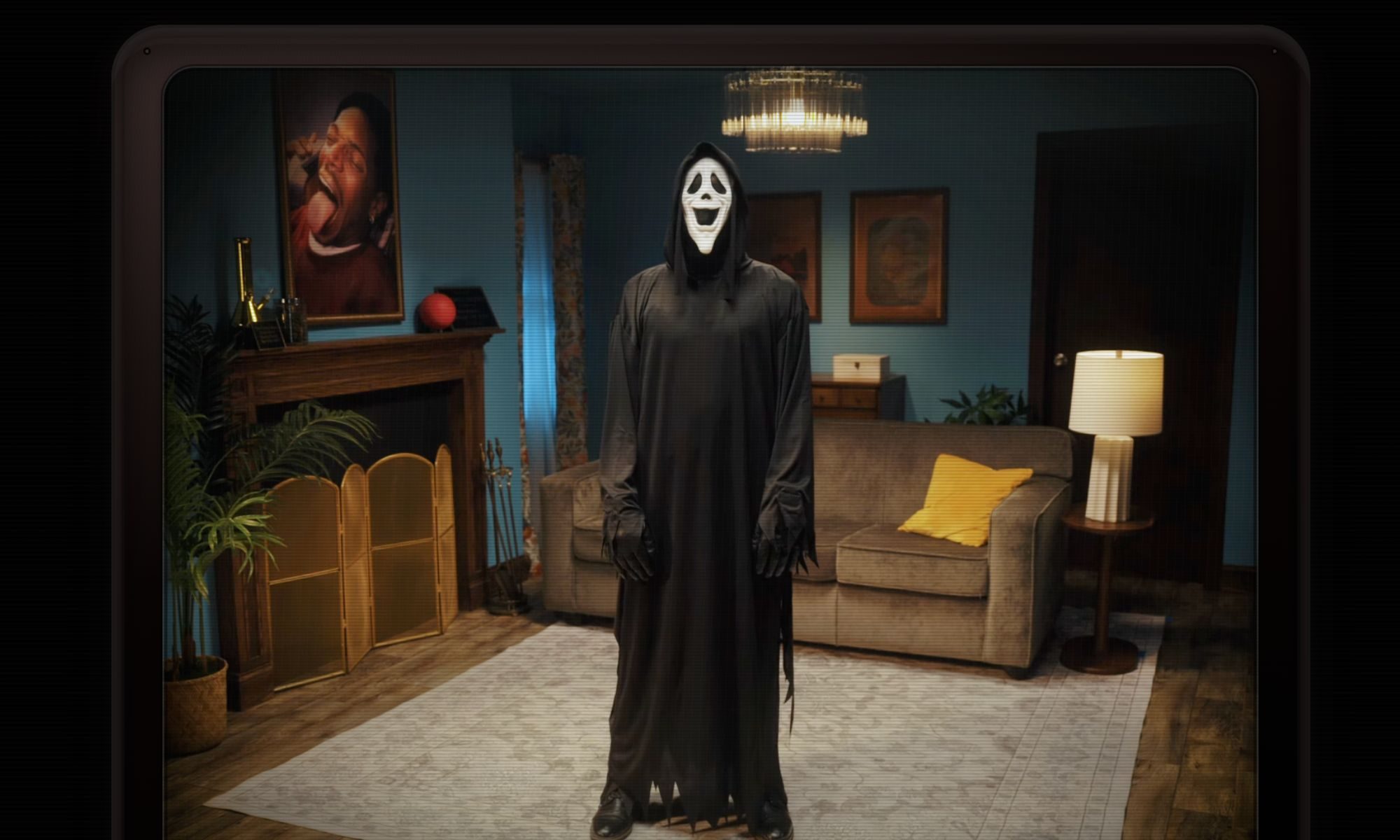 You can make the Ghostface do whatever you want on this Scary Movie website