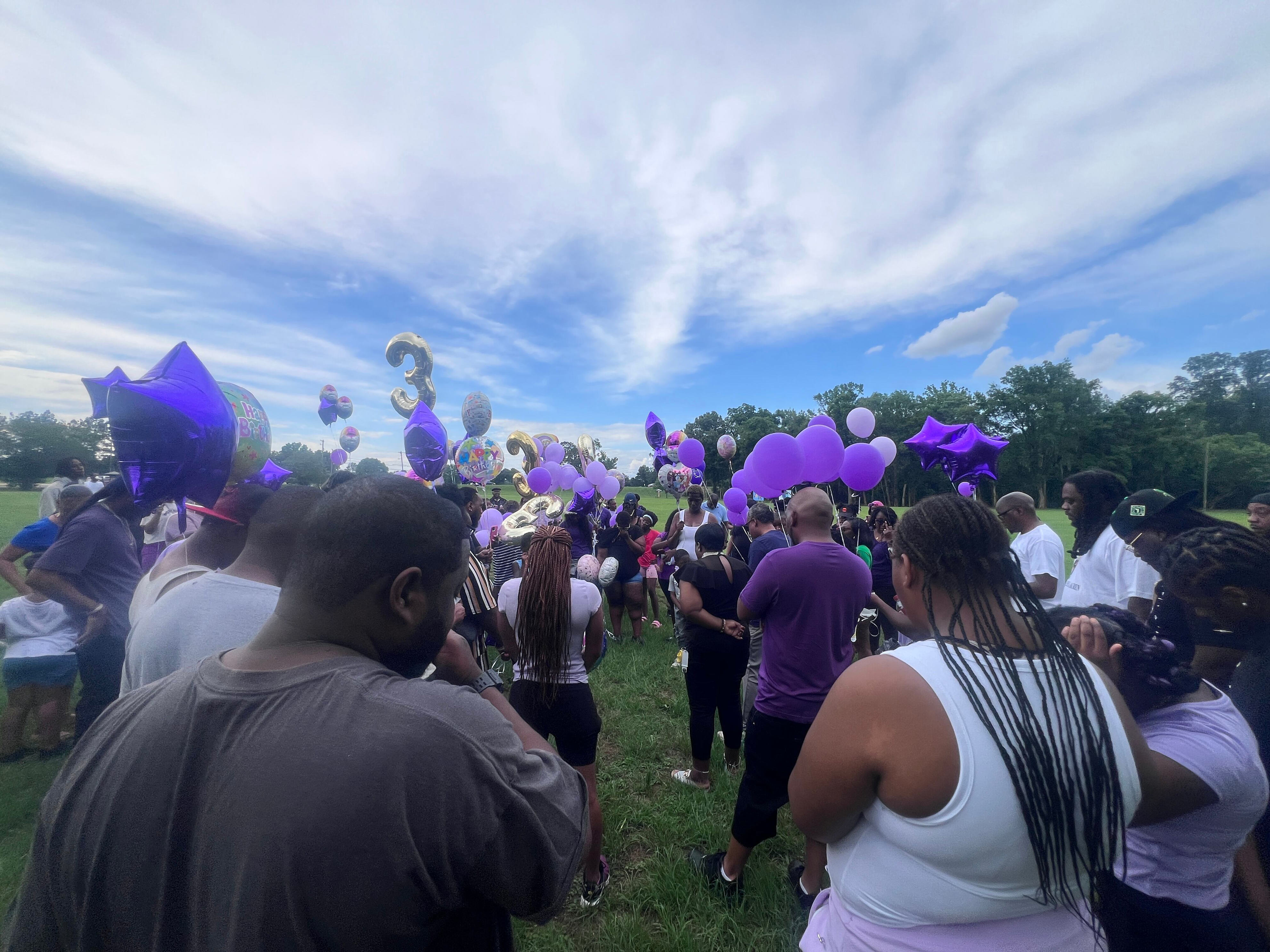 Family, friends release balloons for 3-year-old Selma girl killed in ...