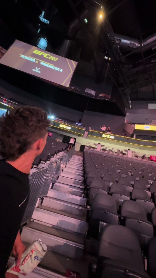I turned an empty UFC arena into my popcorn playground