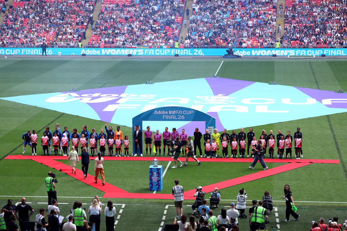 Why are there black lines on the pitch for the Women’s FA Cup final?
