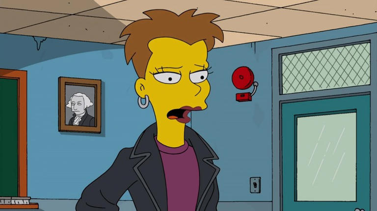 High potential star Kaitlin Olson once played a character on The Simpsons