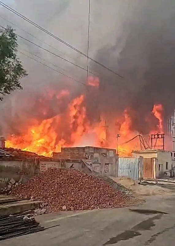 2 workers critically injured as fire engulfs 2 Bahadurgarh factories