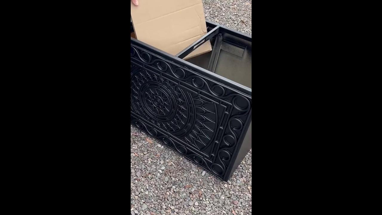 Grab a doormat and a filing cabinet...