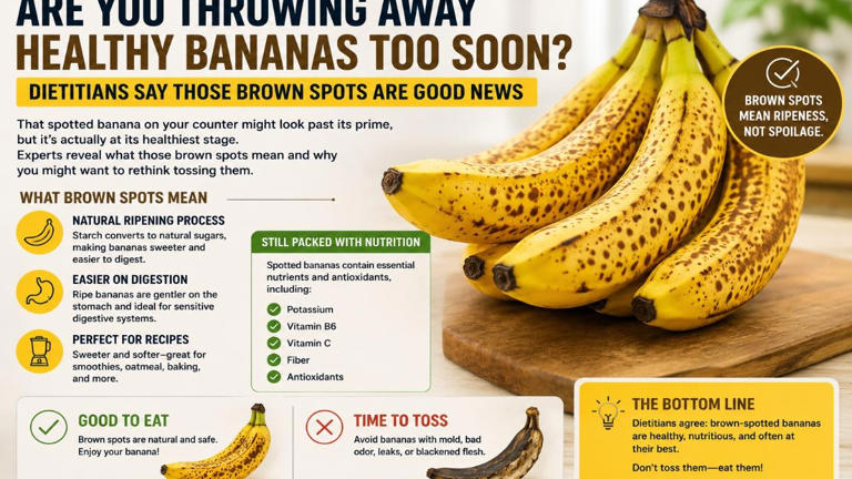 Are you throwing away healthy bananas too soon? Dietitians say those ...