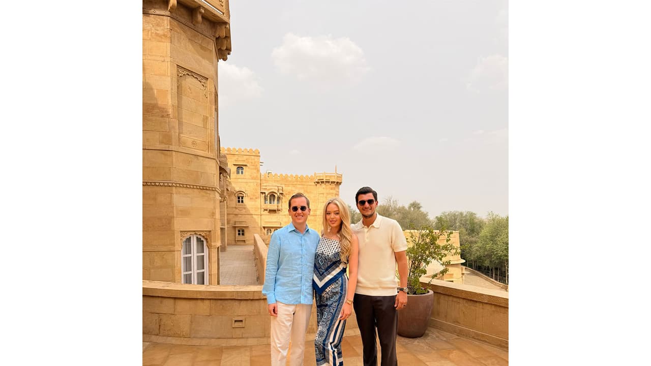 Tiffany Trump, Michael Boulos visit Jaisalmer's Sonar Fort in India