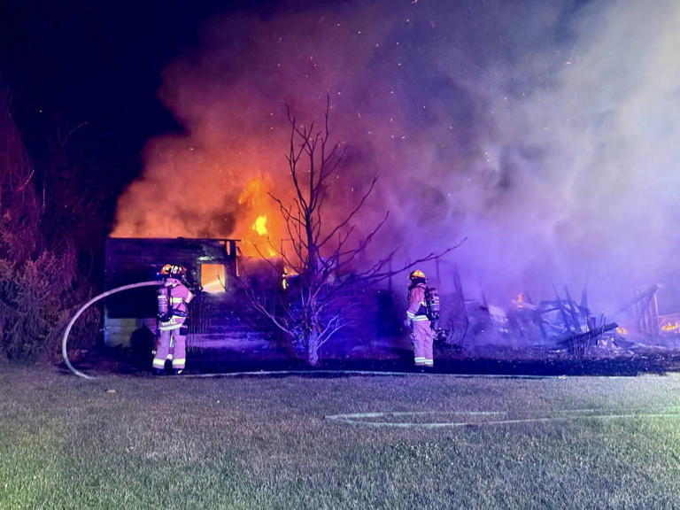 Crews respond to barn fire caused by lightning strike Sunday