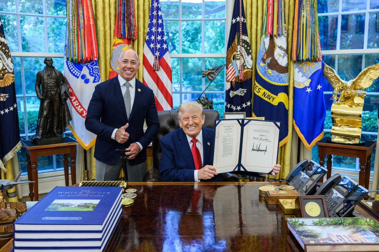 President Trump signs Medal of Sacrifice Act honoring fallen first ...