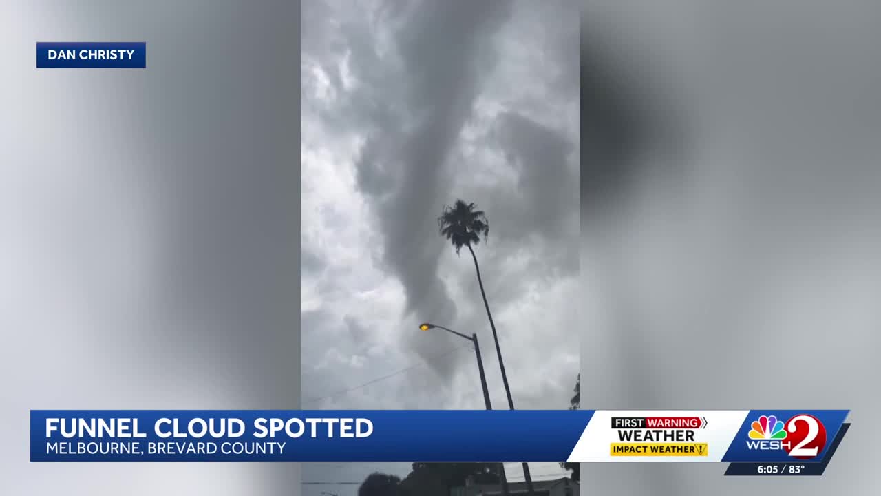 Funnel cloud spotted near downtown Melbourne