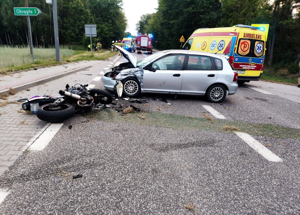 Tragiczny wypadek w miejscowości Luszyca, po zderzeniu motocykla z ...