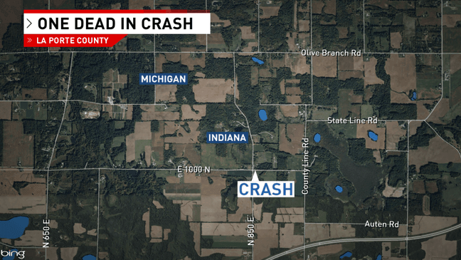 New Carlisle man dies after crashing into two trees