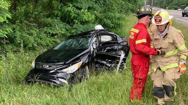 Hurt driver pulled from car with Hurst tools after multi-car crash in ...