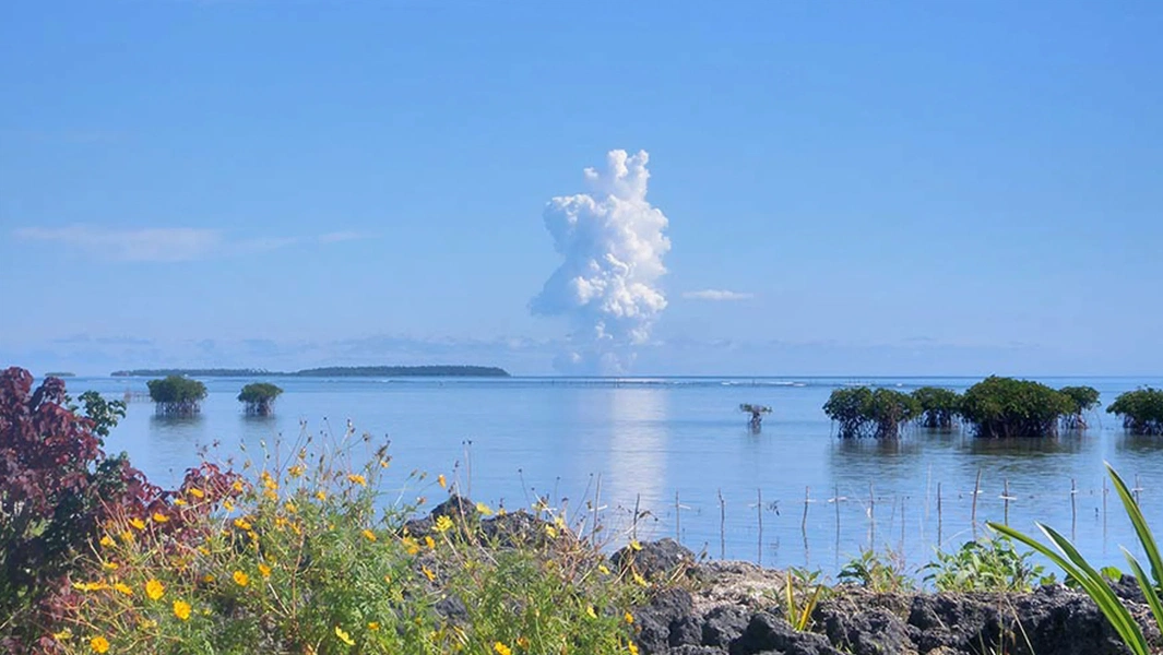 Tonga eruption found to break down potent methane gas