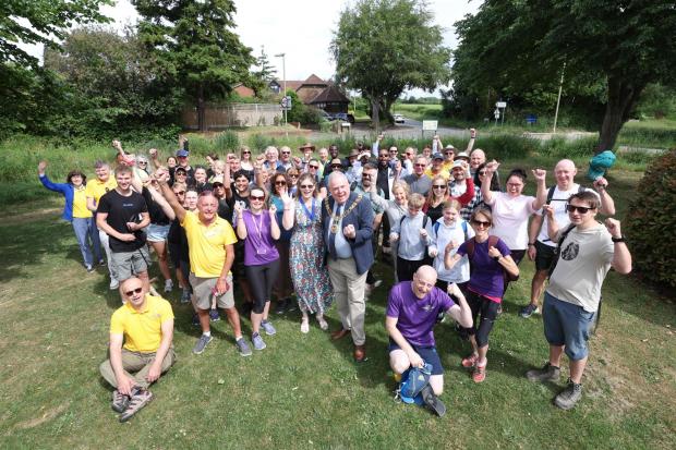 Scores of people take part in scenic charity walk along Watercress Way