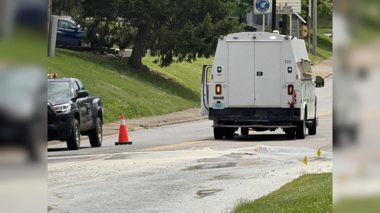 Water main break near Mill and Stringtown Road in Evansville