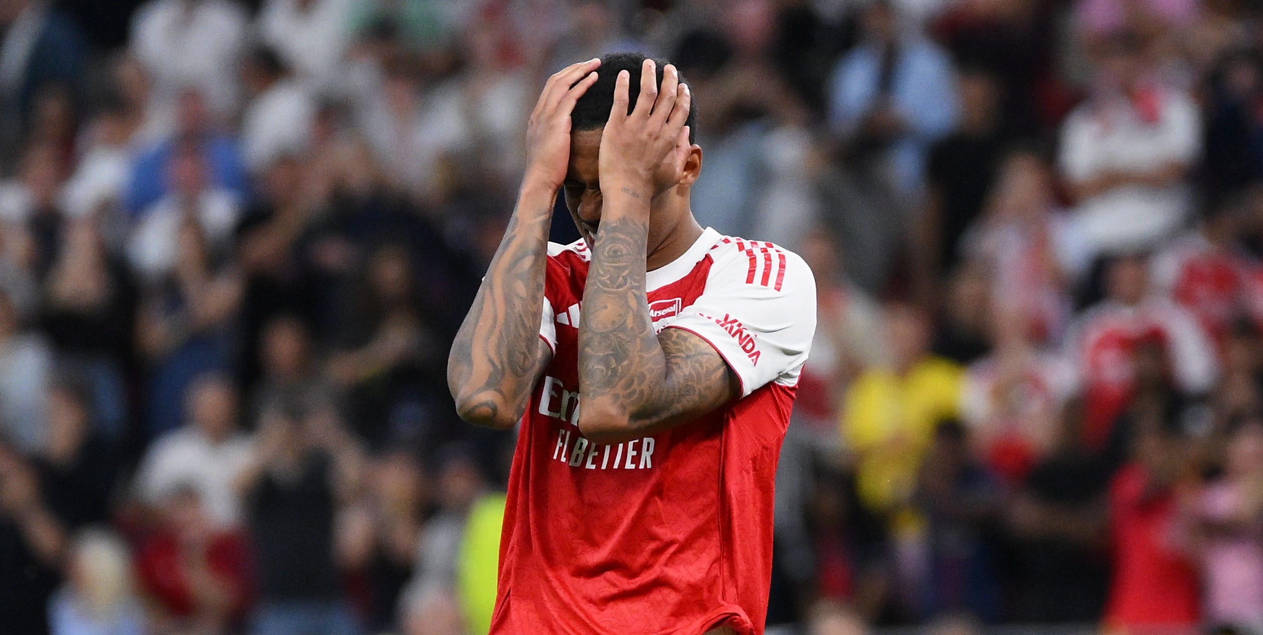 Fans turned Gabriel's wild Champions League penalty miss into a ...