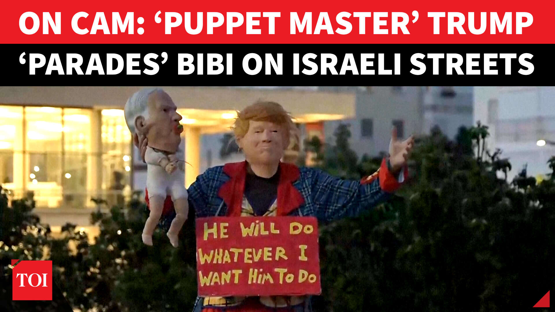 Israel erupts: Protesters turn Netanyahu into Trump's 'puppet' in ...