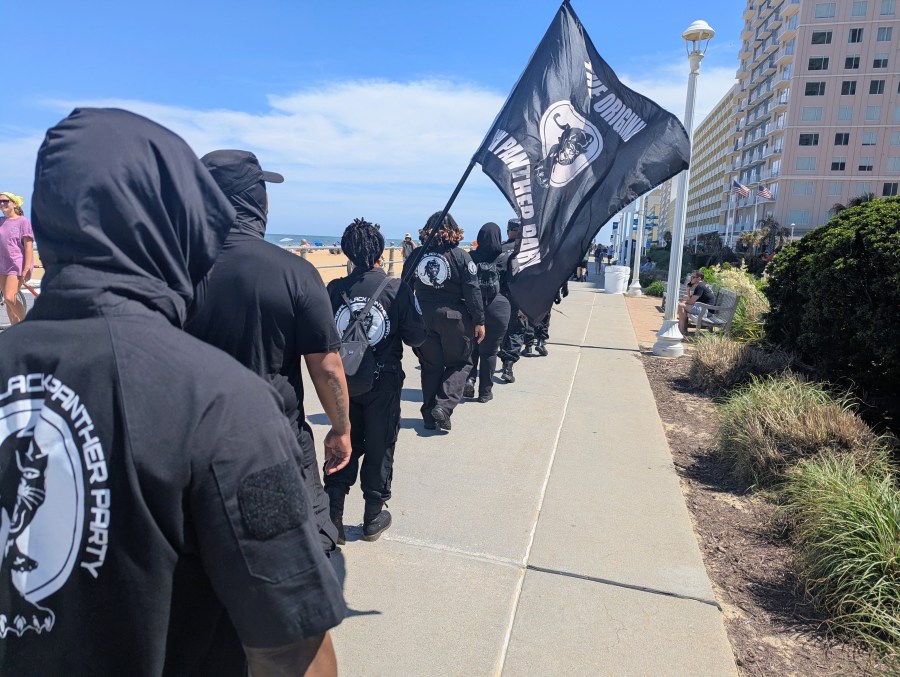 The Original Black Panther Party patrol the Virginia Beach Oceanfront