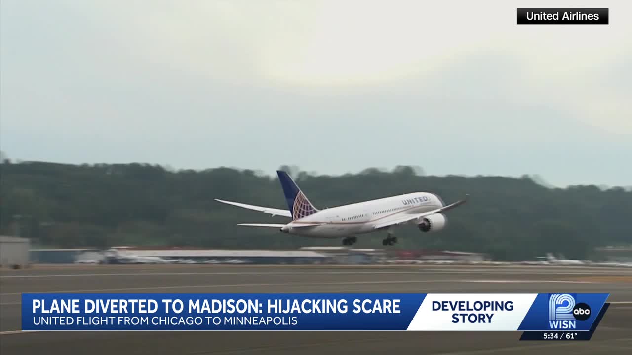 Passenger arrested after hijack scare forces emergency landing in Madison
