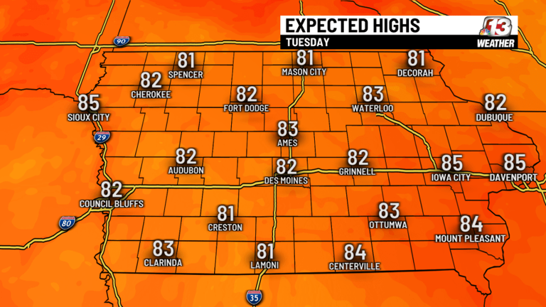 Isolated storms, then more warmth