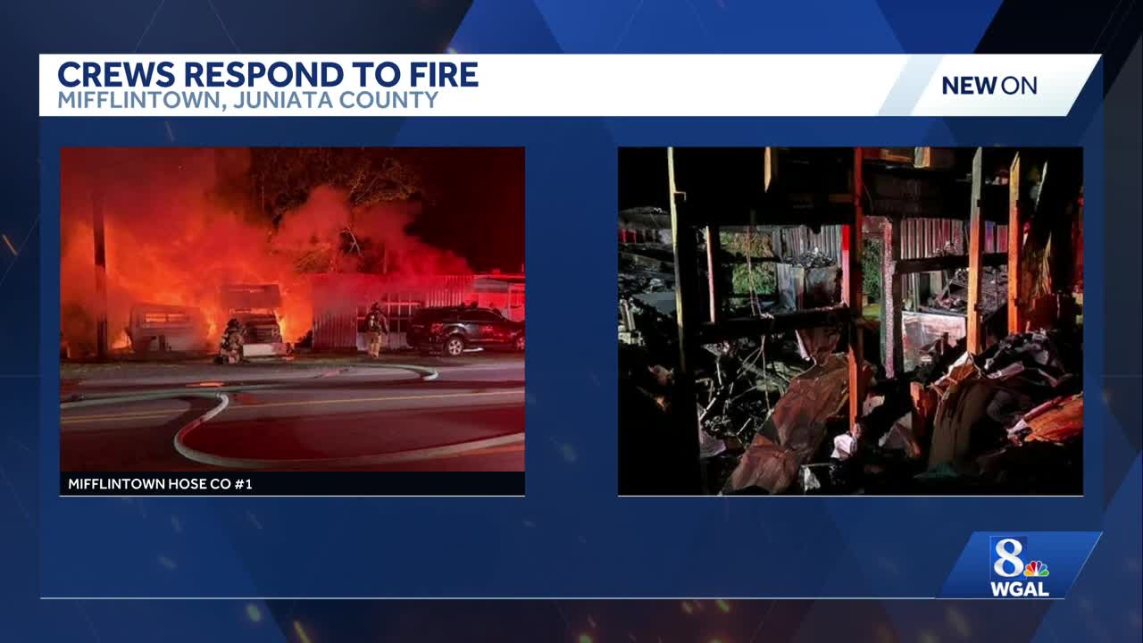 Fire damages mobile home in Mifflintown