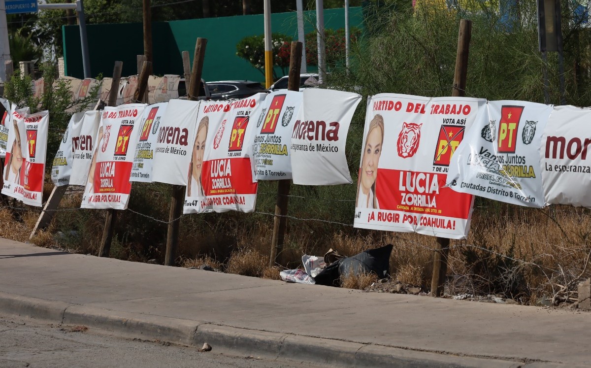 Colonos de Torreón denuncian instalación de propaganda política sin permiso