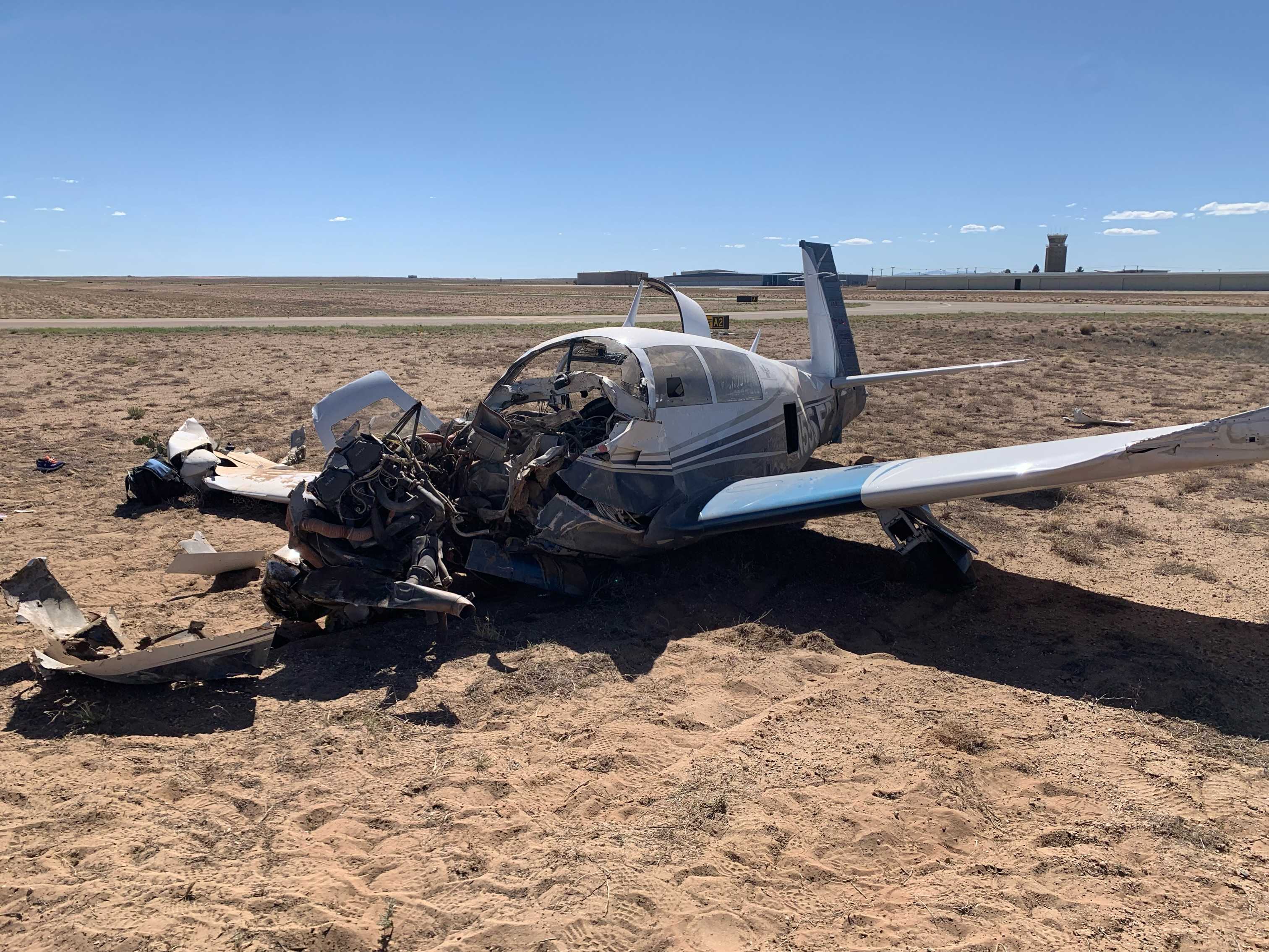 First responders rush to a plane crash at Double Eagle Airport