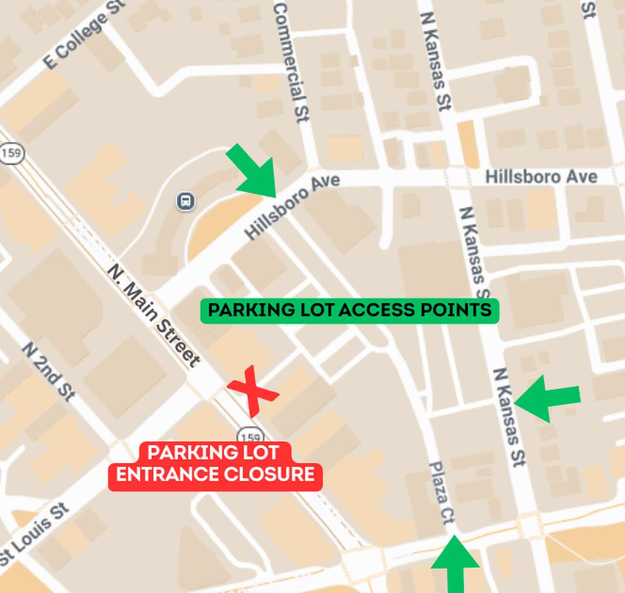 North Main Street parking lot entrance to close for construction work ...