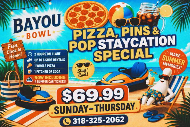 Bayou Bowl offers affordable staycation deal for summer fun in Ouachita ...
