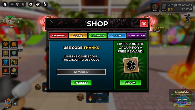 Arcade basketball codes (June 2026)