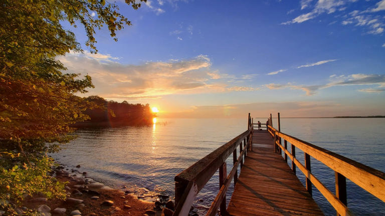 On Minnesota's scenic Mille Lacs Lake is a state park with a beach ...