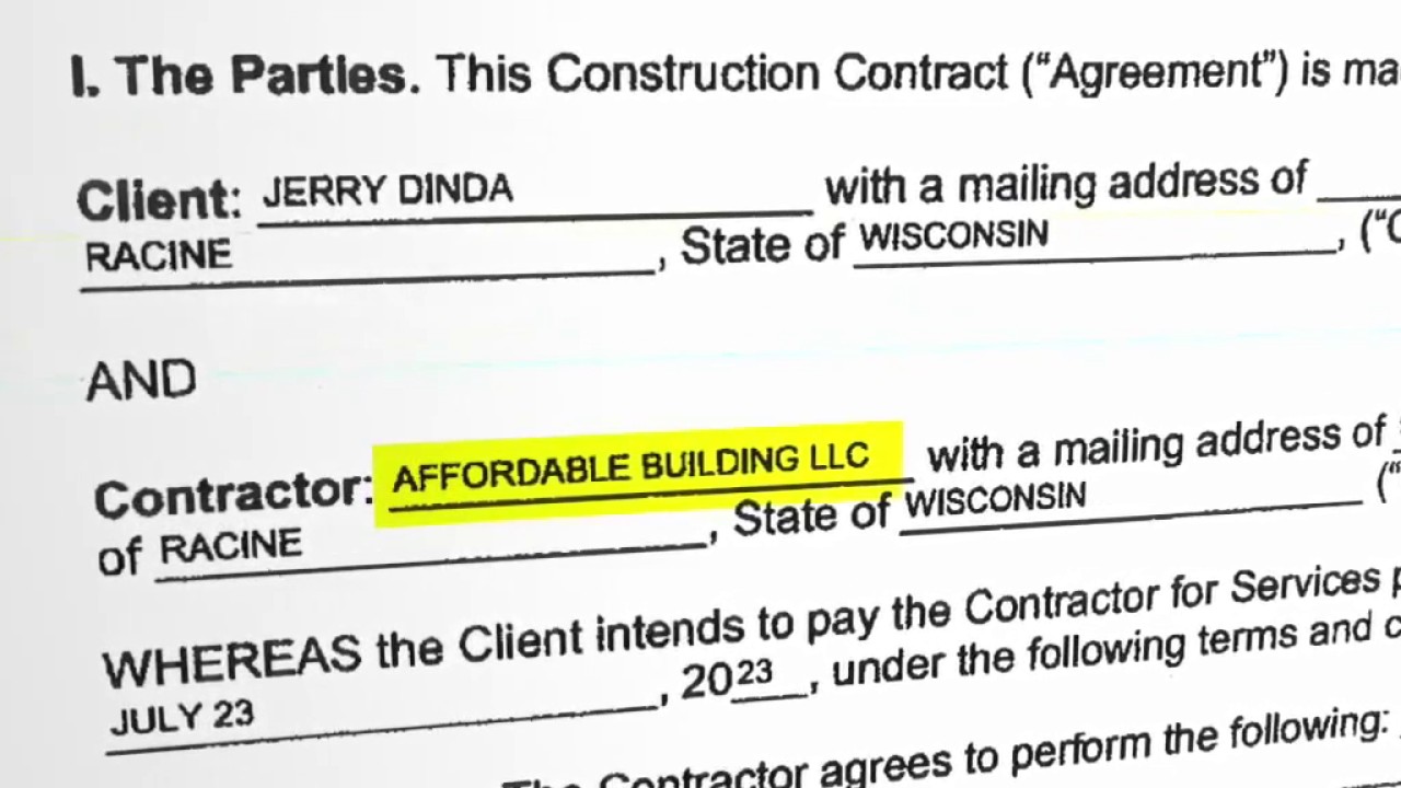 Construction contractor charged with theft
