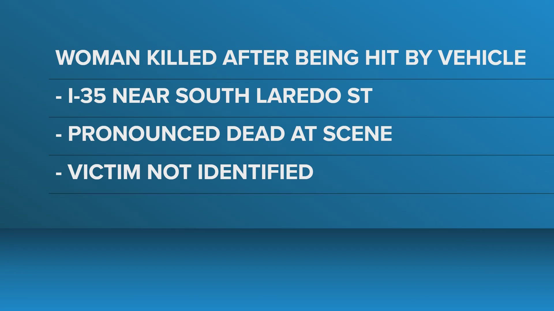 Pedestrian killed crossing I-35 on southwest side, police say