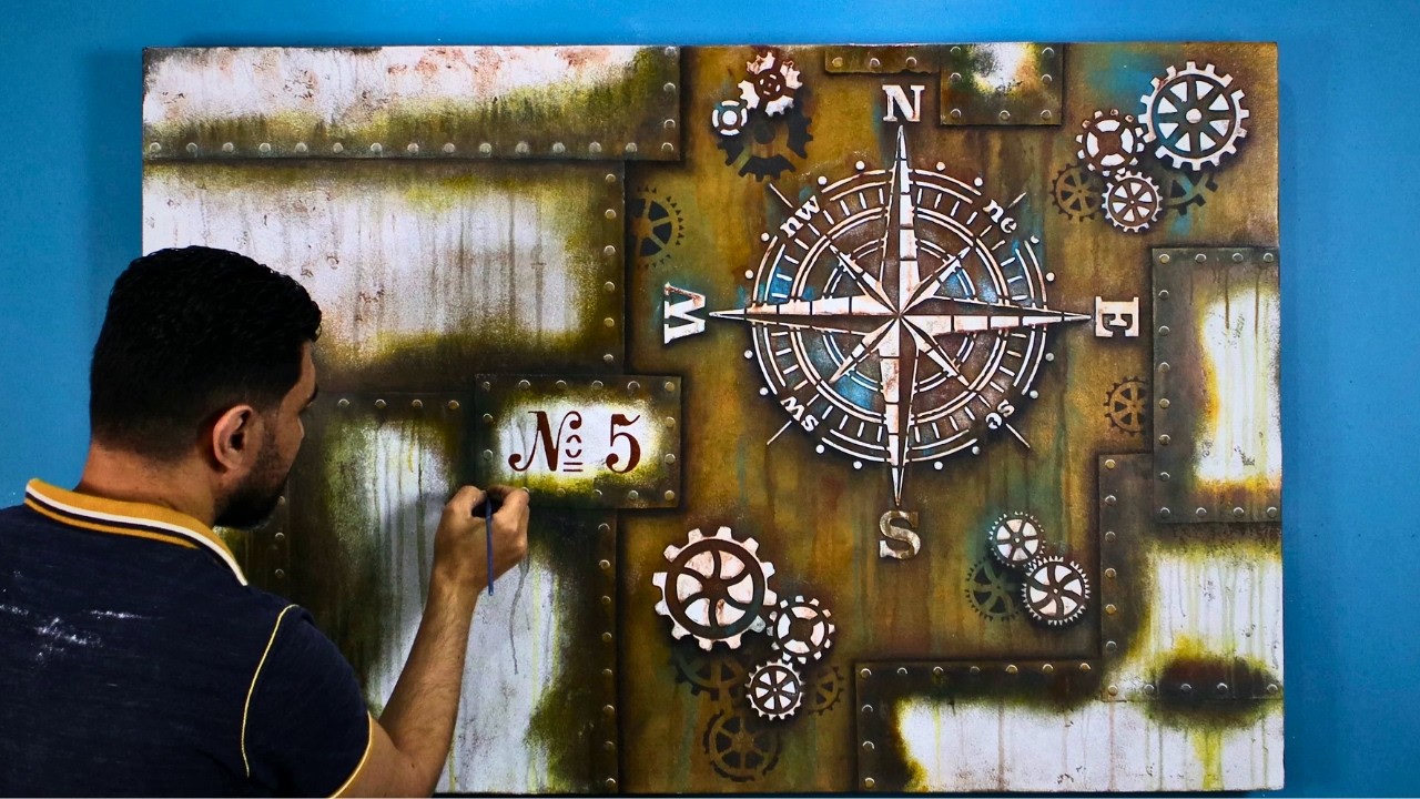 Wall decor creativity: How to make an amazing rust wall using paints ...