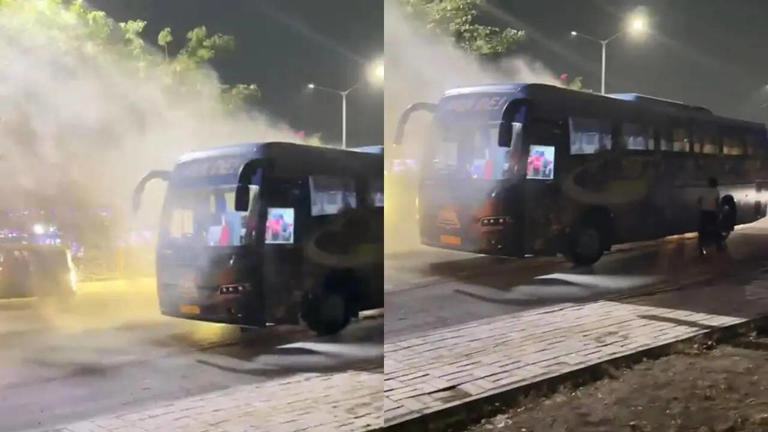 Massive scare for Gujarat Titans: Players evacuated after team bus ...