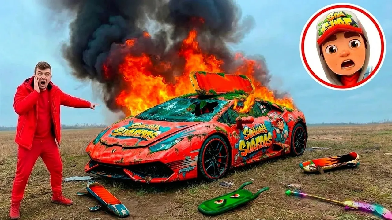 Lamborghini Jake dari Subway Surfers mengalami kecelakaan, kok bisa?