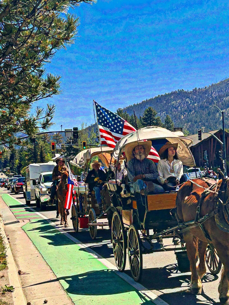 Highway 50 wagon train rolls through South Lake Tahoe for 77th year