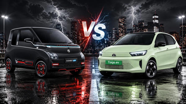 Tata Tiago EV vs MG Comet EV base variants comparison: Price and ...
